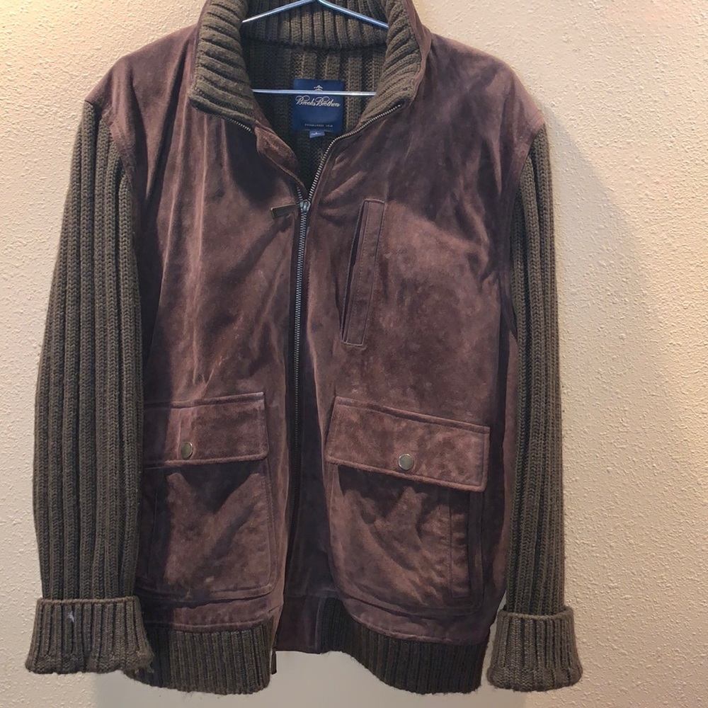 Super Nice Leather Brooks Brothers Sweater - Gem